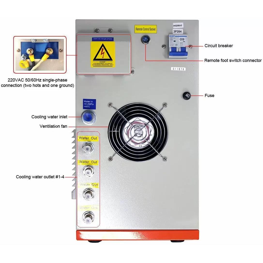 Induction Heater, High-Frequency, Compact, 6.6kW, 600-1100KHz