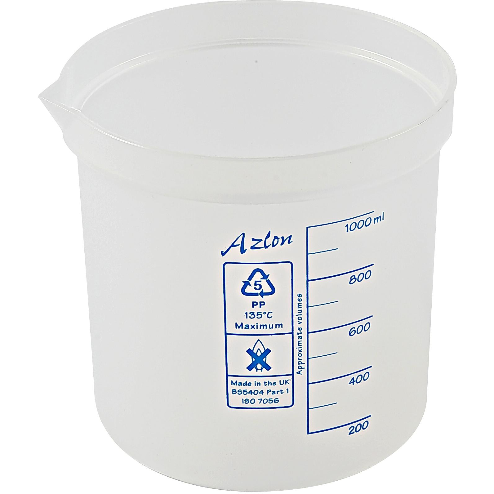 Azlon Square Ratio Beakers, PP/PMP