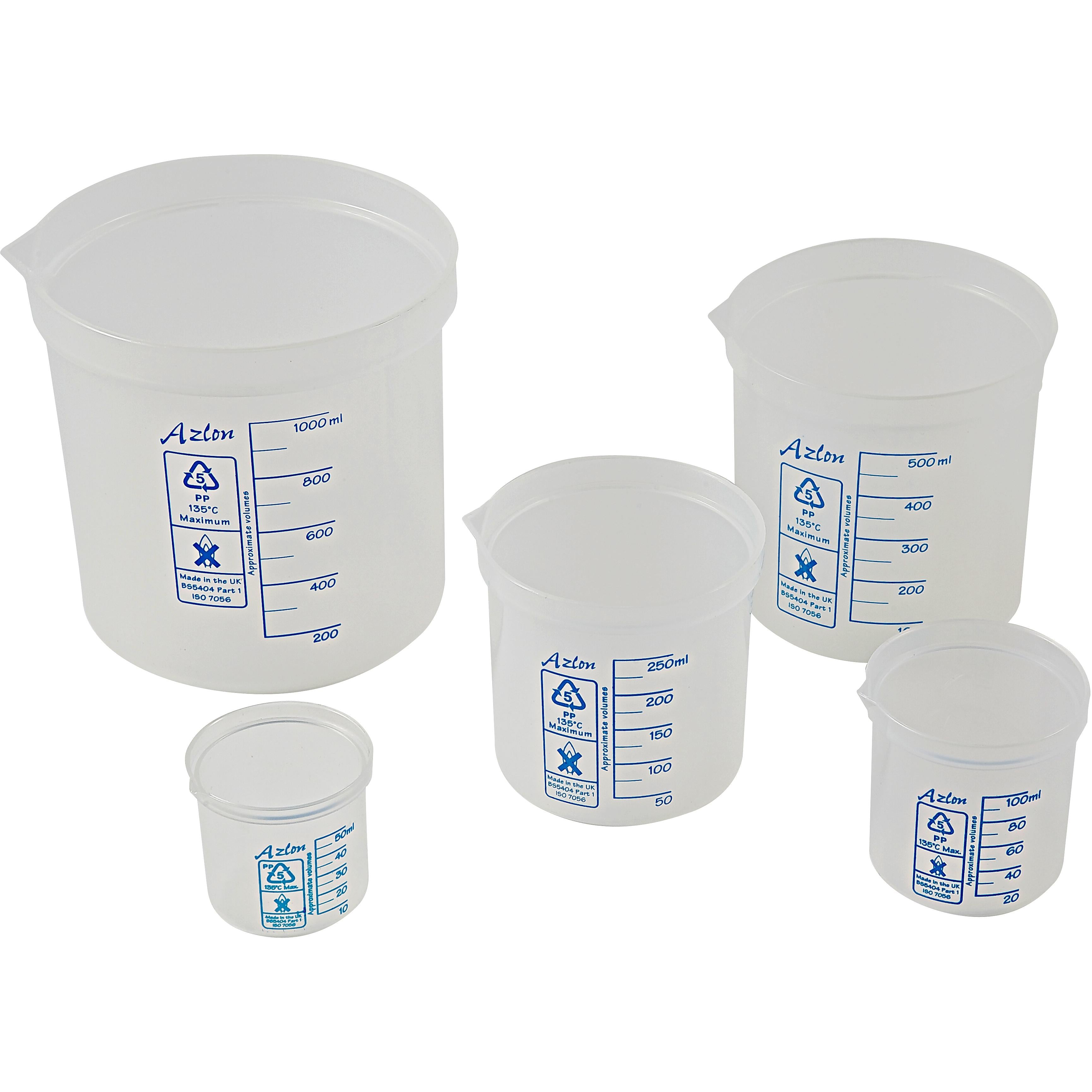 Azlon Square Ratio Beakers, PP/PMP