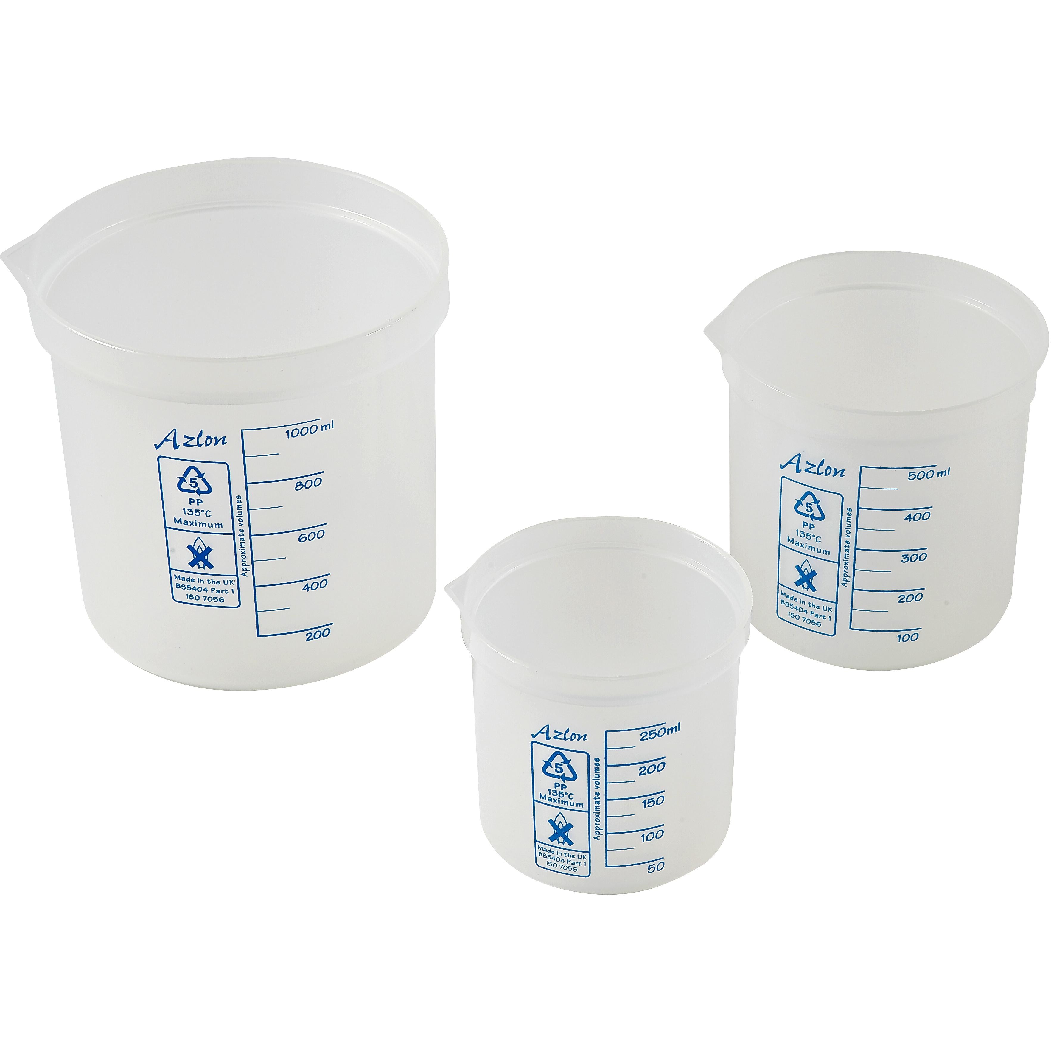 Azlon Square Ratio Beakers, PP/PMP