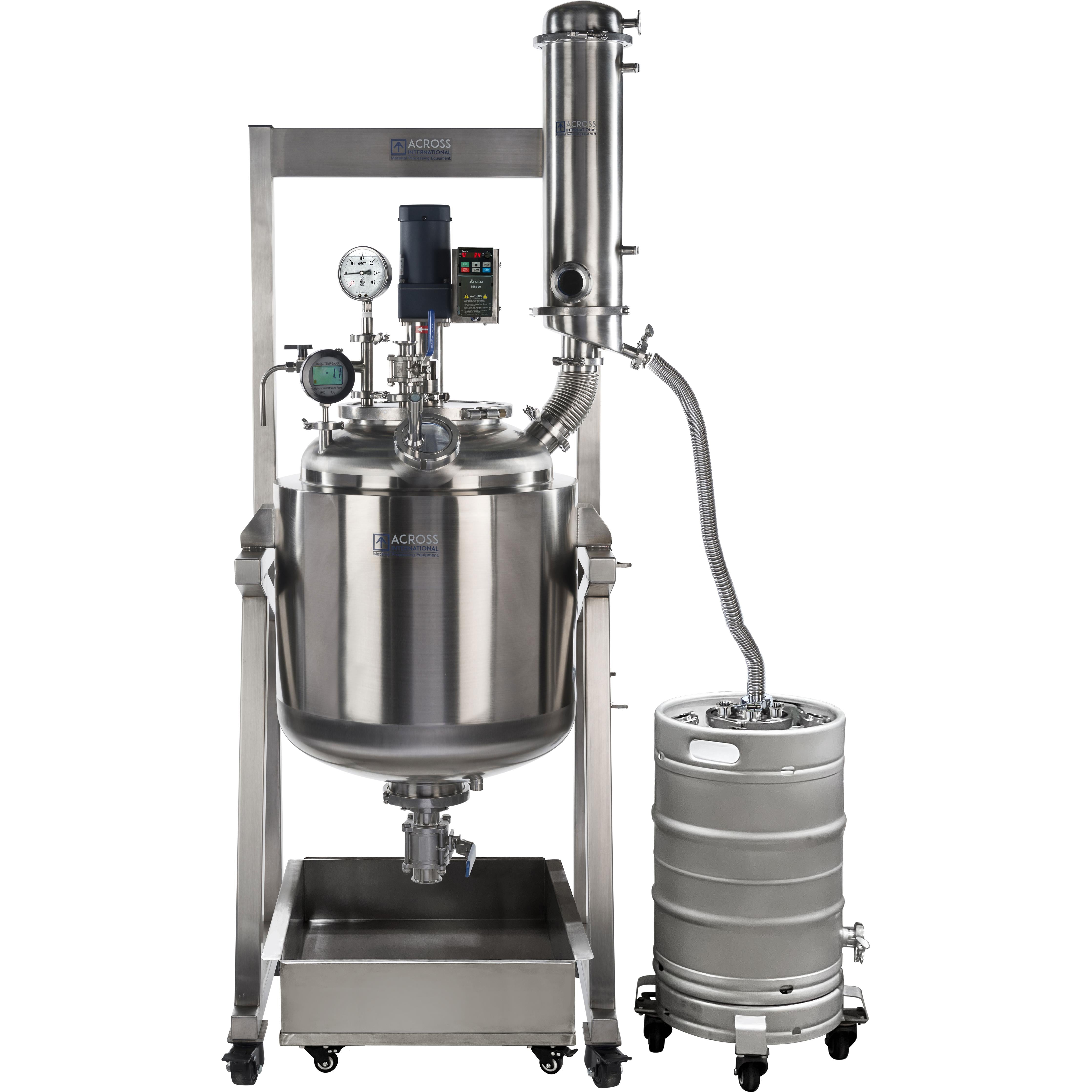 Ai 50L Dual-Jacketed, 316L-Grade Stainless Steel Reactor